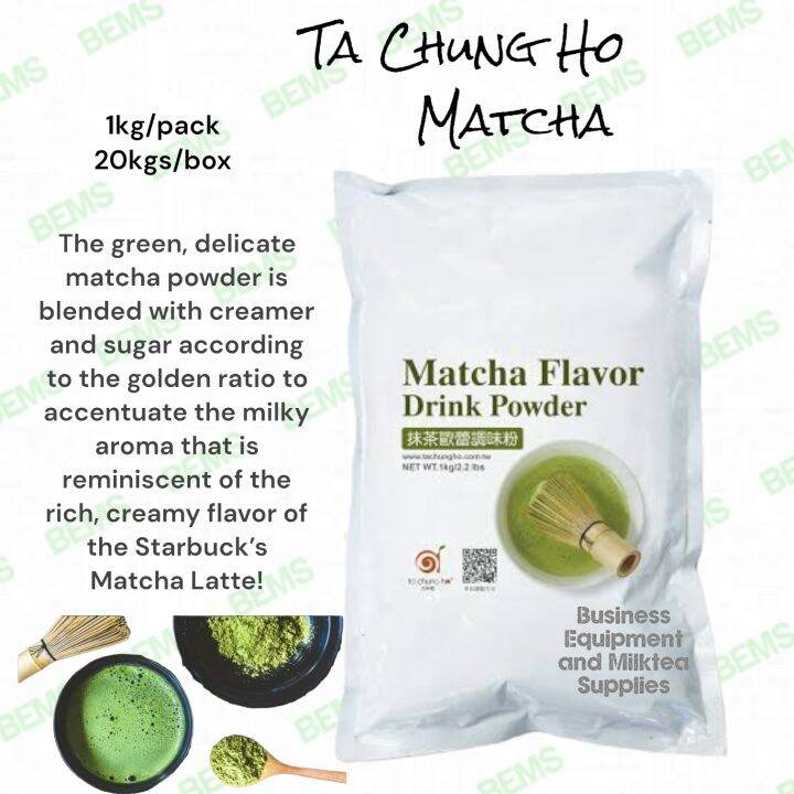 TA CHUNG HO Matcha powder milktea and frappe flavor tch Tachungho 1kg ...