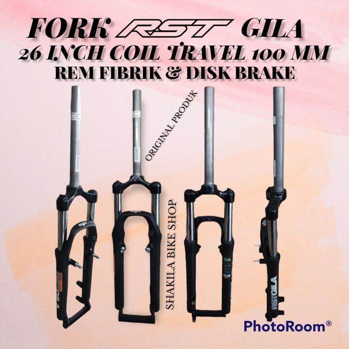 Fork 26 Inch Rst Gila Coil Travel 100 Bisa buat Rem Fibrik Disk Brake ...