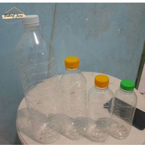 Botol Plastik bening Botol Isi Ulang Botol Minum Kosong 4 varian ukuran ...