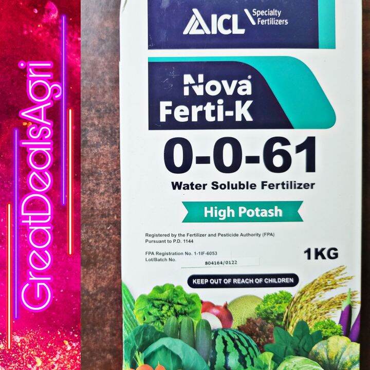 NOVA FERTI-K 0-0-61 FOLIAR FERTILIZER (1 KG) ALLIED BOTANICAL CORP | Lazada PH