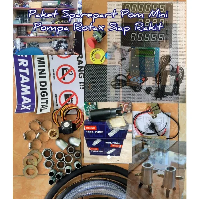 sparepart pom mini siap rakit rangkaian pompa dc | Lazada Indonesia