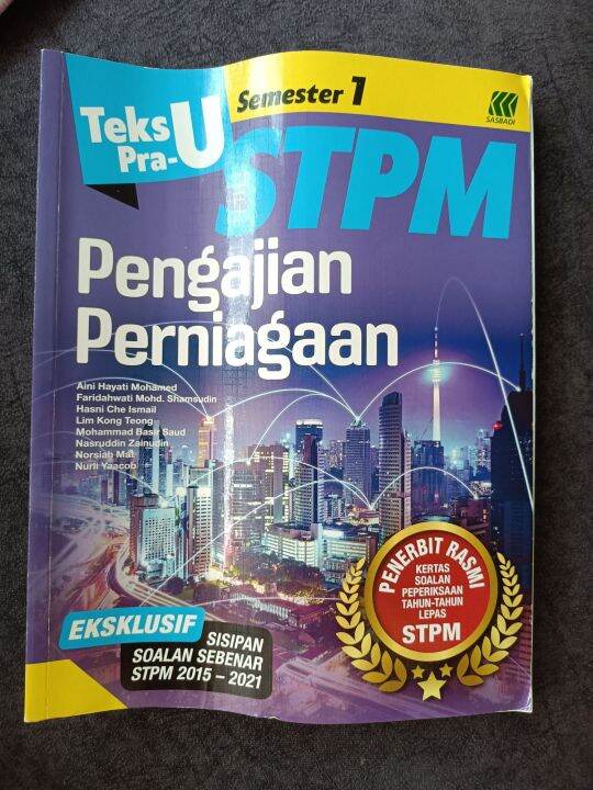 Pengajian Perniagaan Teks Pra-U STPM Semester 1 (Second hand) | Lazada