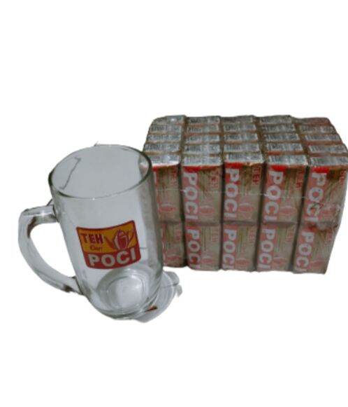 Teh Poci Gold 10 g 1 pak isi 50 pcs Free Gelas Beling Teh Bubuk ...