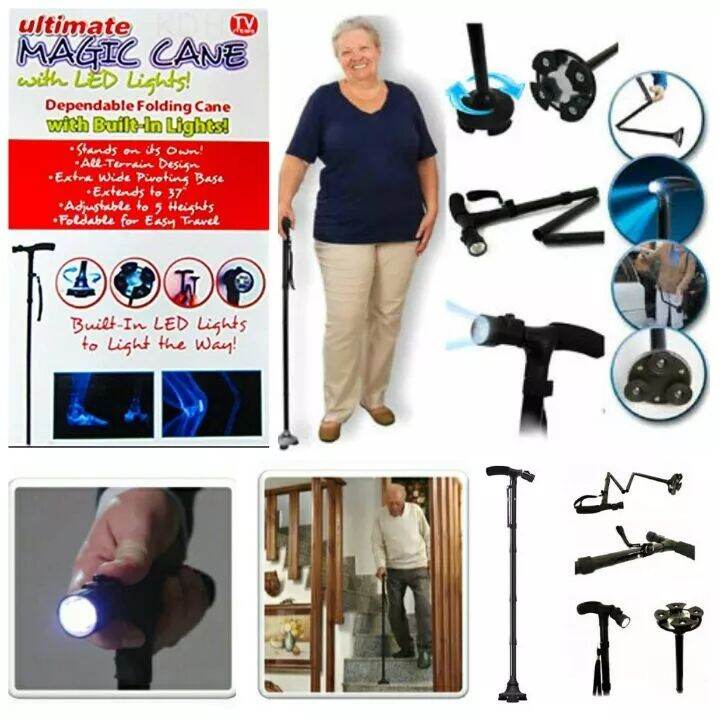 Magic Cane ไม้เท้า ไม้เท้าช่วยพยุง ไม้เท้าสำหรับผู้สูงอายุ ไม้เท้าพับ ...