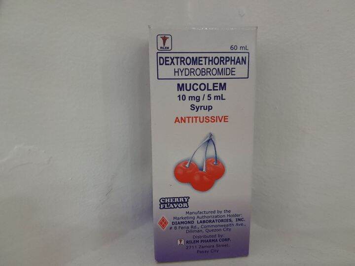Dextromethorpan hydrobromide(Mucolem srup 10mg/5ml 60 ml) | Lazada PH