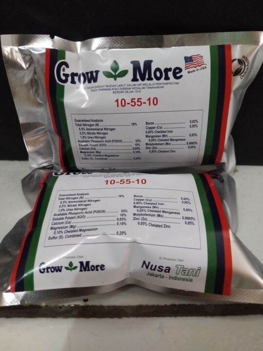 Growmore 10-55-10 100gr kemasan repeck ( bunga dan buah ) | Lazada Indonesia