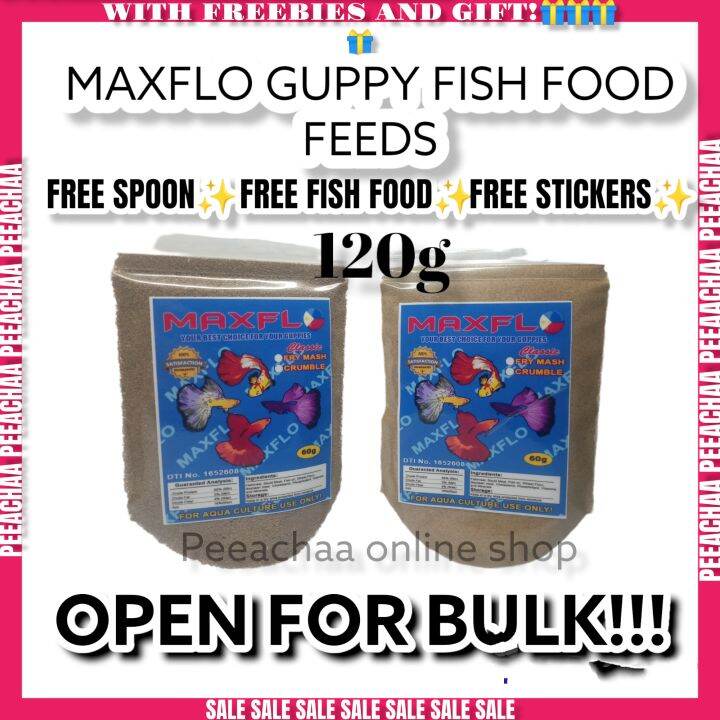 Maxflo Fish food feeds 120G crumble and frymash buy 10 get 1 free ...