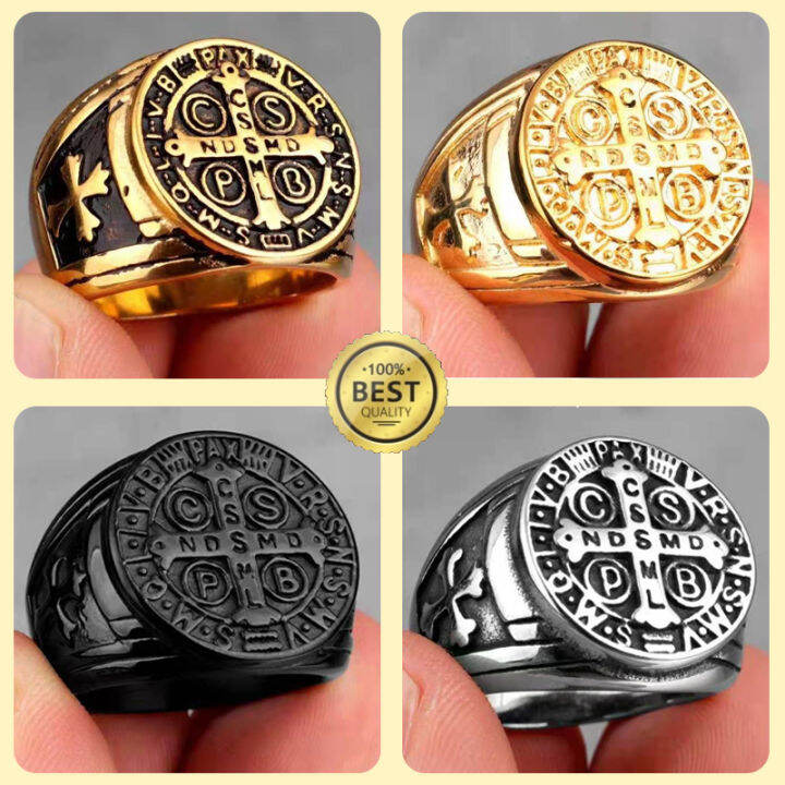 High-quality Catholic Patron Saint Benedict Of Nursia Holy Medal Jesus ...