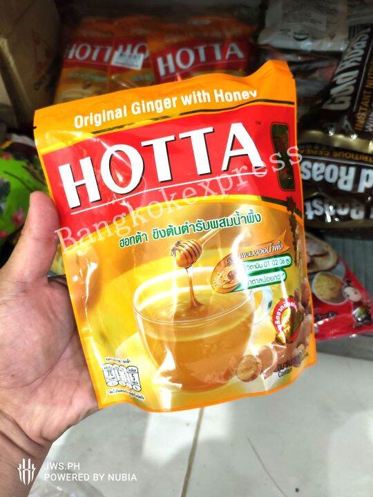 HOTTA Instant Ginger Tea with Honey 10 sachet Thailand | Lazada PH