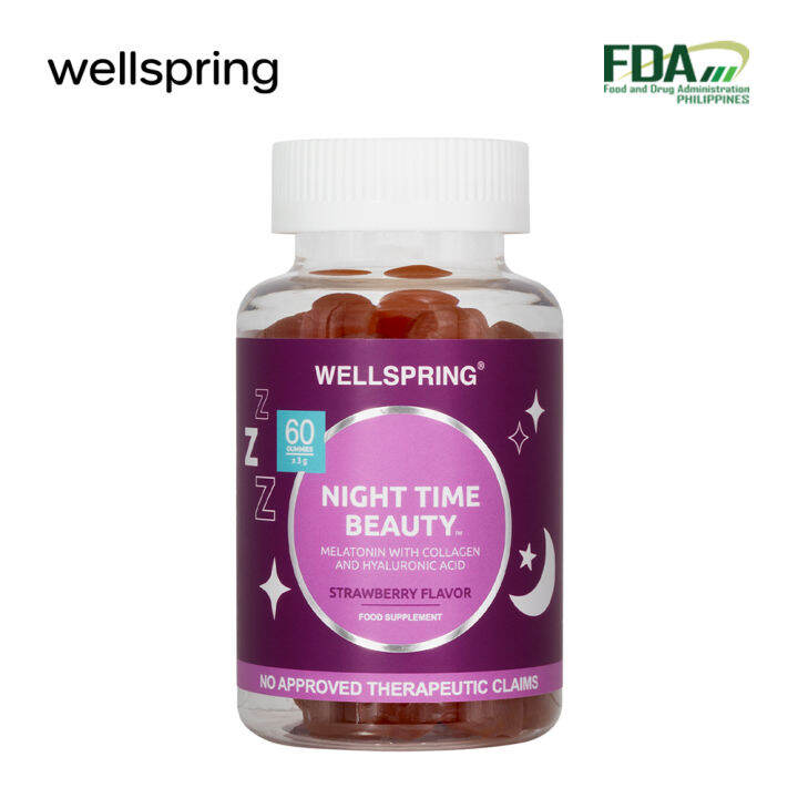 Wellspring Night Time Beauty Melatonin Gummies with Collagen ...