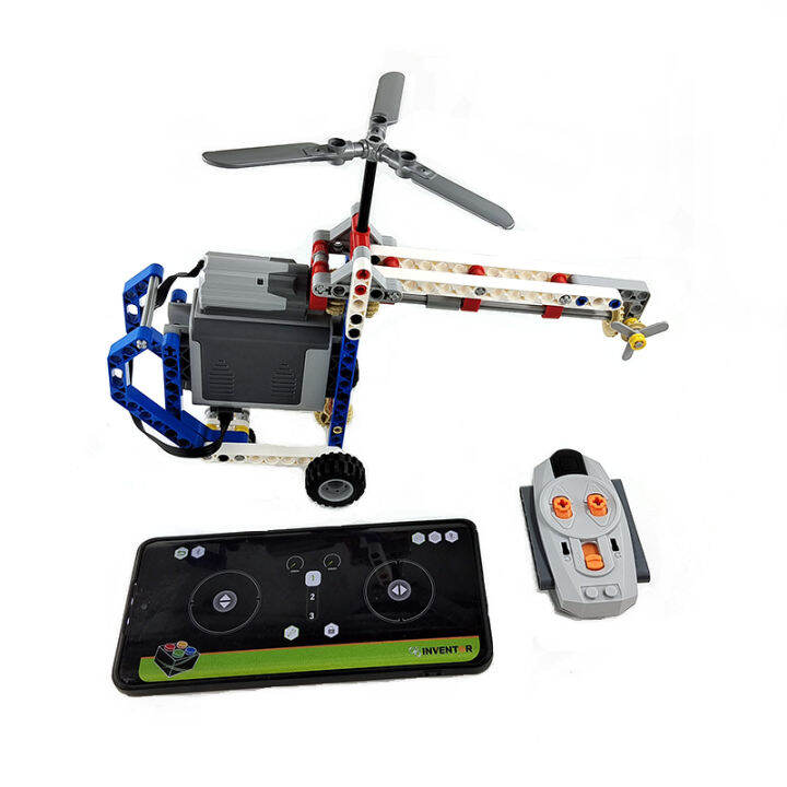 Technical RC APP Program Motor Helicopter Airplane Robot Building Block For School 9686 Wedo ...