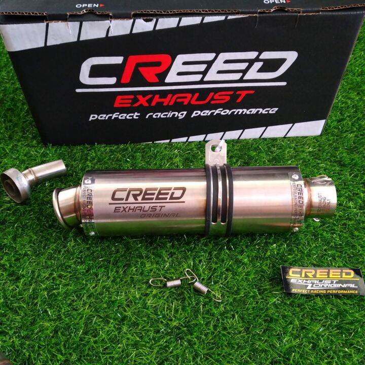 silincer knalpot CREED Racing Exhaust + db killer Inlet 50/38mm ...