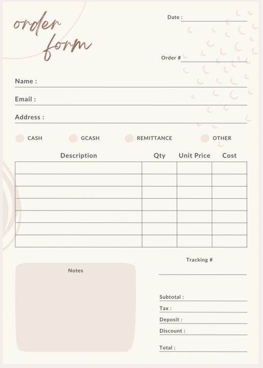 ORDER FORM NOTEPADS 50sheets | Lazada PH