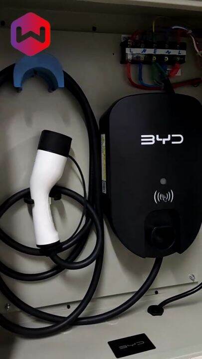 เครื่องชาร์จรถยนต์ไฟฟ้า BYD EV Wall Charger 7KW 32A Single phase Type 2 เครื่องชาร์จรถEV Wallbox ...