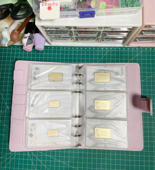 Dompet Logam Mulia Emas Antam Ubs Minigold Album LM Kartu Tempat Penyimpanan Card Binder Viral ...