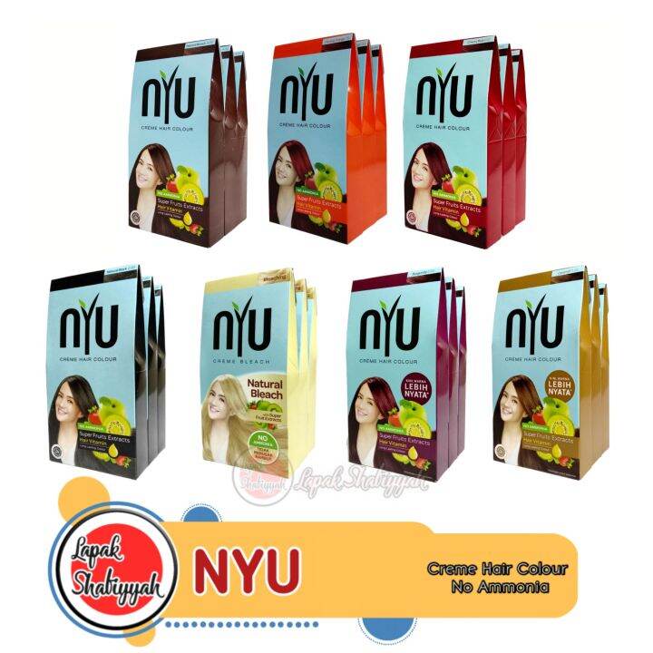 Nyu Hair Colour Tanpa Ammonia Lembut dan tidak Merusak Rambut | Lazada ...