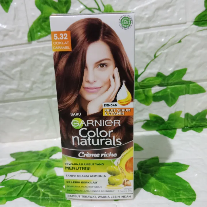 GARNIER COLOR NATURALS 5.32 COKLAT CARAMEL CAT PEWARNA SEMIR RAMBUT ...