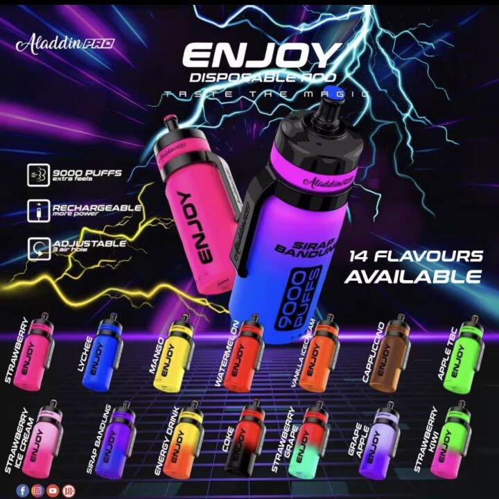 ENJOY 9000 PUFFS DISPOSABALE VAPE POD | Lazada PH