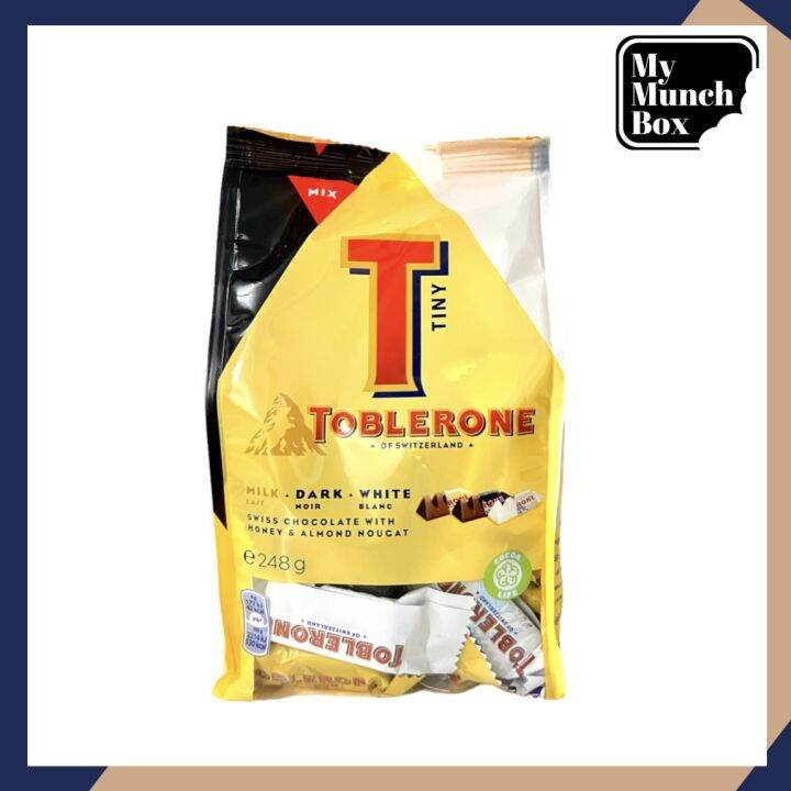 Toblerone Tiny Mix Flavors (White, Milk & Dark) 248g | Lazada PH