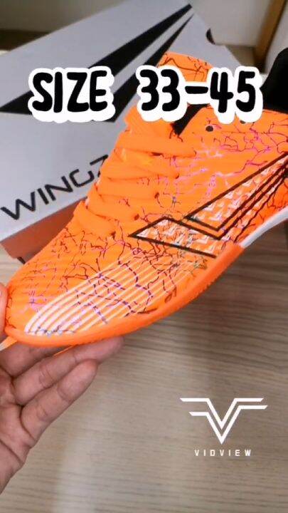 VIDVIEW !!ลดสนั่น!! รองเท้าฟุตซอล พื้นยาง WINGZ WZ2215 เบอร์ 33-45 สำหรับเล่นกีฬา รองเท้ากีฬา ...