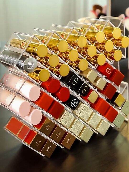 Lipstick Storage Box Organizer Transparent Bekas Gincu Fish Design Ins ...