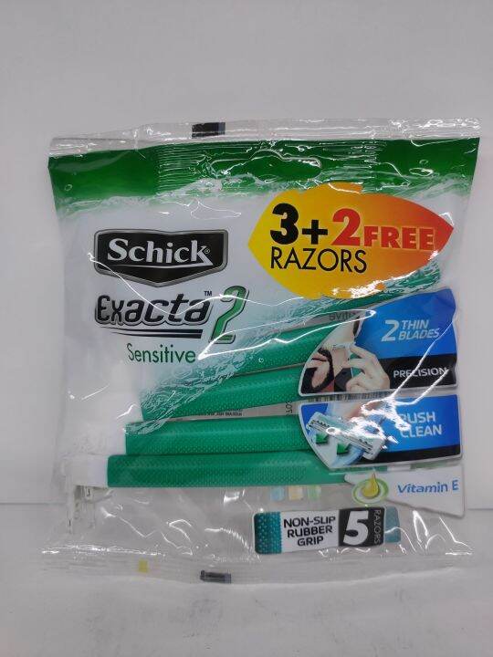SCHICK EXACTA 3+2 Disposable 2 Blade Razor | Lazada PH