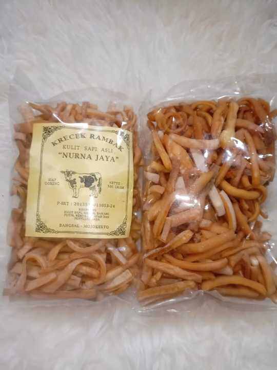 kerupuk Rambak Kulit Sapi Asli Mentah 500g Krupuk Jangek Dorodok ...