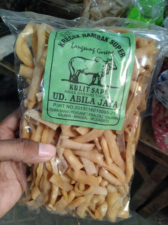 krupuk rambak 500 g krecek rambak mentah krupuk camilan renyah, krupuk ...