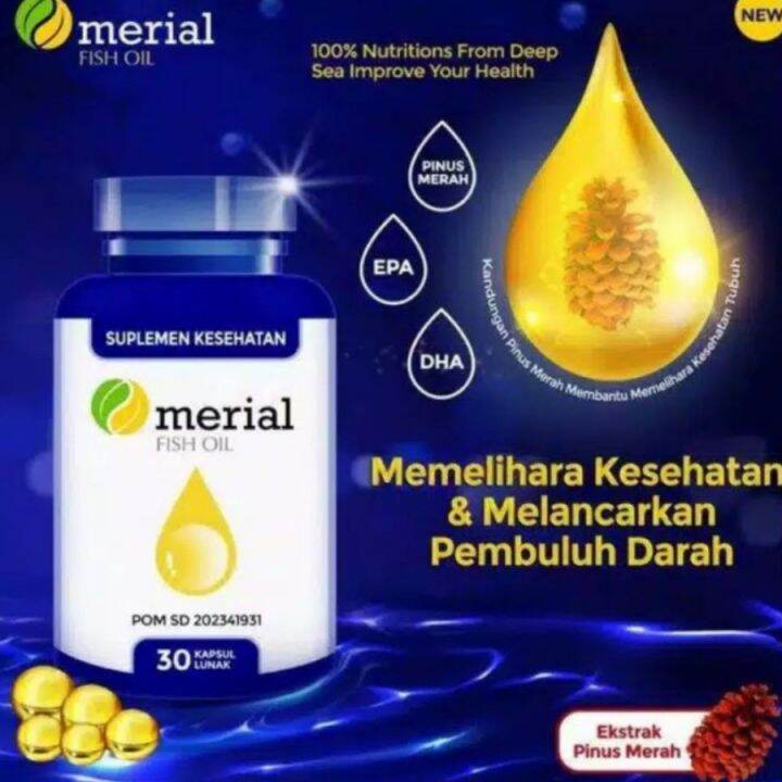 Merial Fish Original Ekstrak Pinus Merah Red Pine Suplemen Multivitamin Tubuh obat kolestrol ...