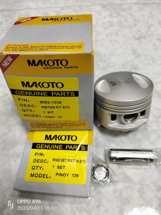 PINOY 125 PISTON KIT STANDARD MAKOTO | Lazada PH