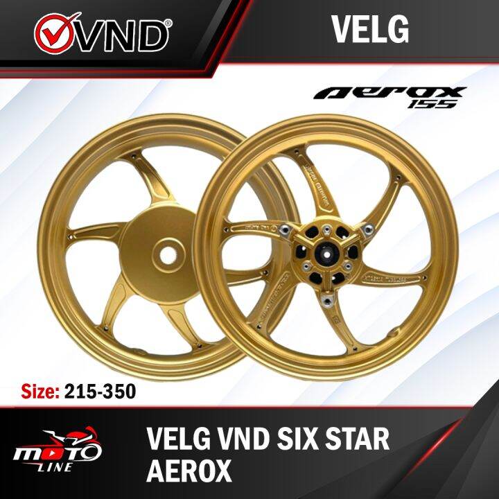 VELG VND AEROX 155 SIX STAR 215-350 GLOSSY | Lazada Indonesia