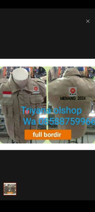 Rompi PKS bordir belakang bisa castem . | Lazada Indonesia