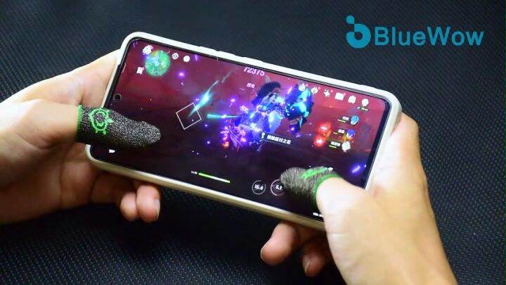 【ธาตุทั้งห้า】Bluewow Genshin เกมที่กำหนดเองเกมที่สวมนิ้วผลกระทบห้าองค์ประกอบน้ำแข็ง,ฟ้าร้อง,ไฟ ...