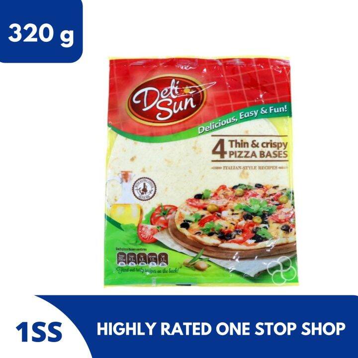 Deli Sun Thin & Crispy Pizza Base 4s, 320g | Lazada PH