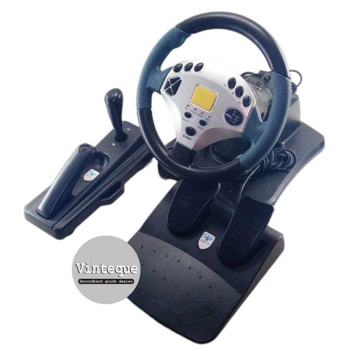 Joystick Stir Mobil P&D Trans Wheel PSX-2 Racing Wheel Untuk PS1 PS2 PC ...