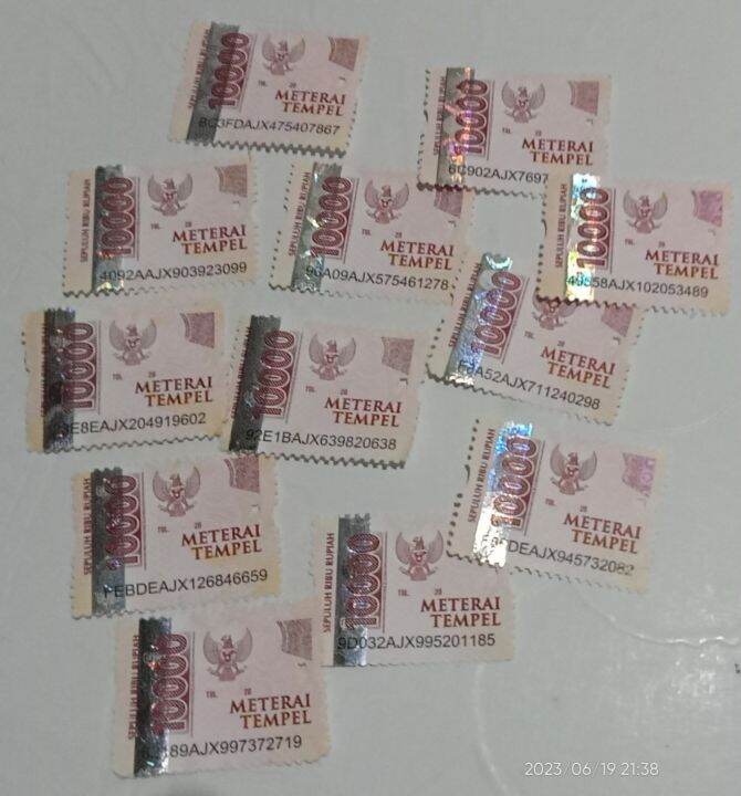 Materai 10000 Asli 20 pcs | Lazada Indonesia