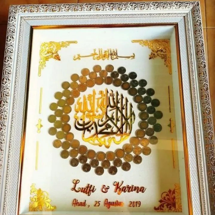 Mahar nikah Kaligrafi, Mahar Koin Akrilik Emas-30x40 | Lazada Indonesia
