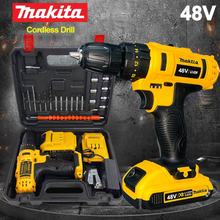 Japan Original Cordless Impact Hand Drill 26v 48v 4.0 Ah Heavy Duty ...