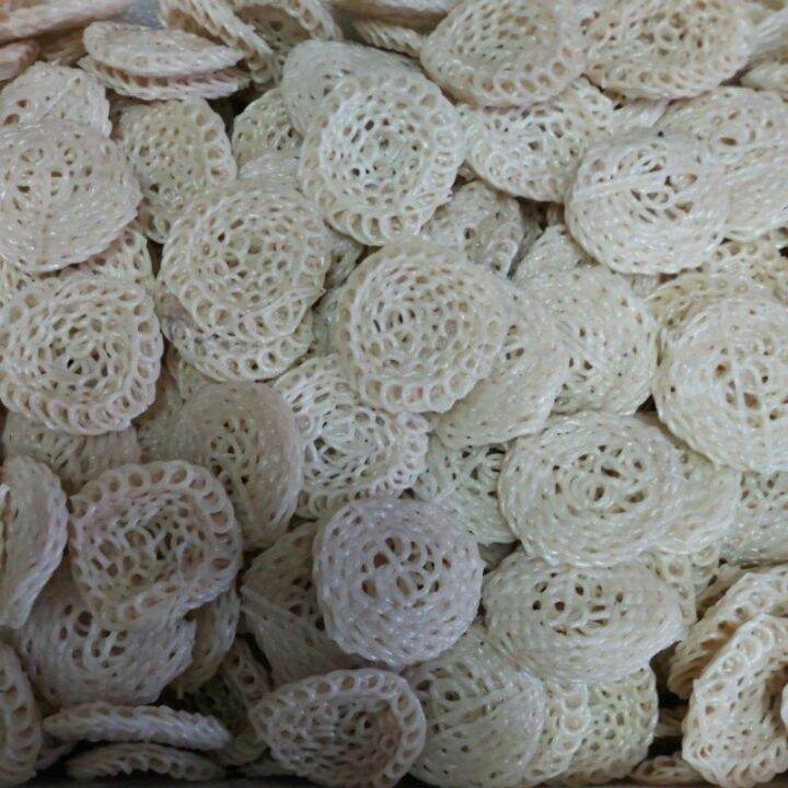 1 kg Kerupuk mawar putih jumbo mentah / kerupuk Rantai jumbo enak ...
