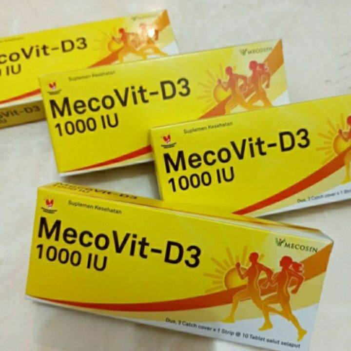 MECOVIT-D3 1000IU suplemen vitamin D3 kesehatan multivitamin sistem ...