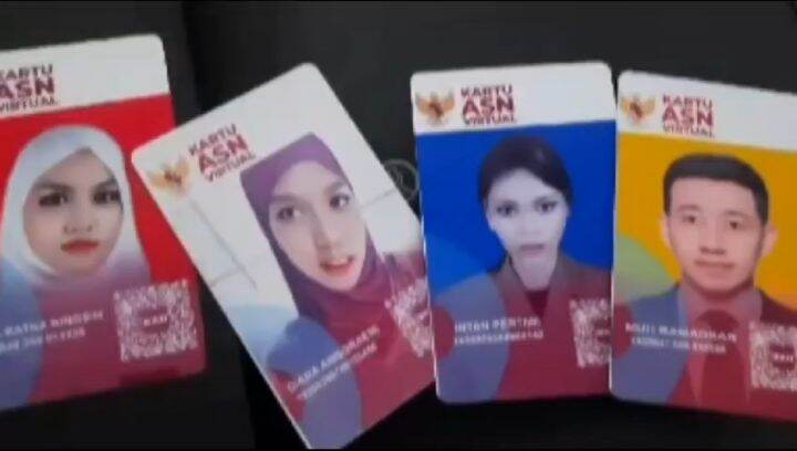 Cetak ID Card ASN (Aparatur Sipil Negara) menggunakan Bahan PVC Tebal ...