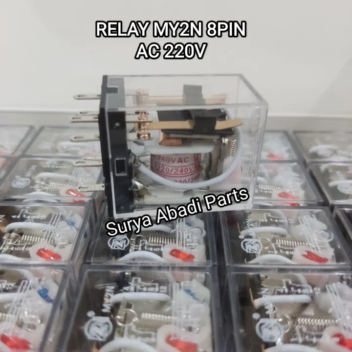 1 buah Relay ZN MY2N 220 VOLT AC 8 PIN kaki TUMPUL / RELAY MY2N AC 220V ...