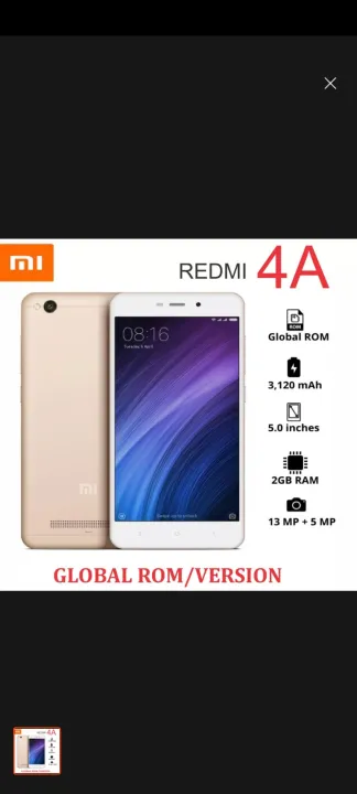 COD Xiaomi Redmi 4a Global ROM USED ORIGINAL COMPlETE | Lazada PH