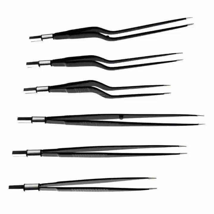 Reusable Electrode Forceps Tweezers Bipolar L: 16 cm, tip 1mm ...