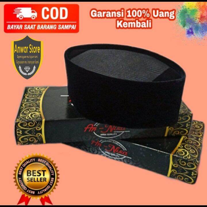 Peci hitam bludru halus full AC bikin sejuk kepala | Lazada Indonesia