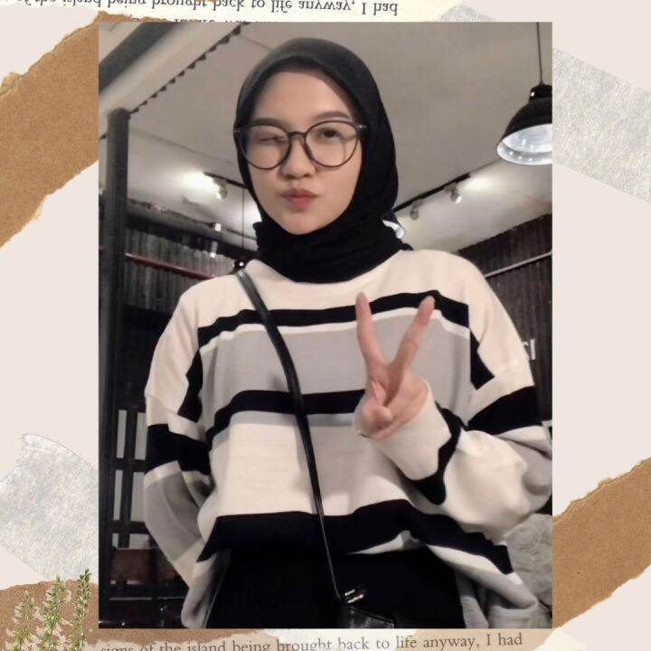 MAUDY KAOS RIB RAJUT / OUTFIT KOREA / ATASAN WANITA KOREAN STYLE / KAOS ...