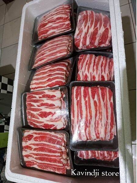 Daging sapi Slice/USA beef Slice,shortplace Slice 500gram FRESH FROZEN ...