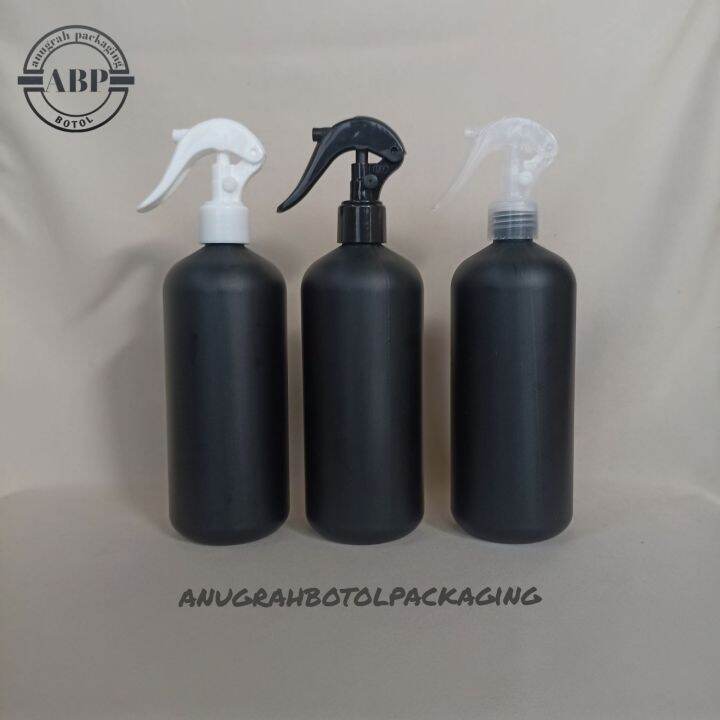 Botol Kispray Trigger 500 ml HDPE Hitam Tutup Trigger Bebek Varian / botol Semprot 500 ml ...