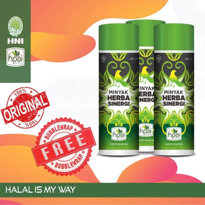 PAKET 3 BOTOL MHS SINERGI HPAI 100ML / MINYAK HERBA SINERGI HPAI MINYAK ...