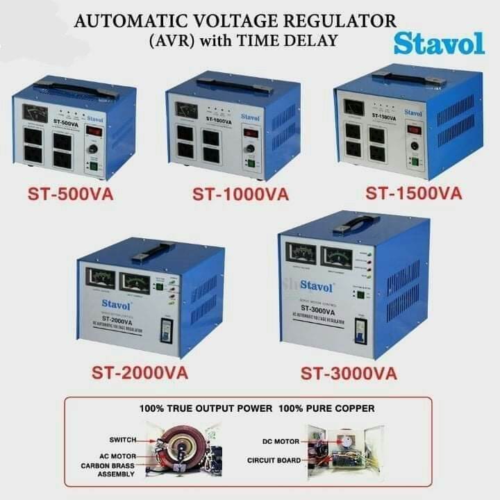 STAVOL AUTOMATIC VOLTAGE REGULATOR WITH SERVO MOTOR INPUT VOLTAGE:140V ...
